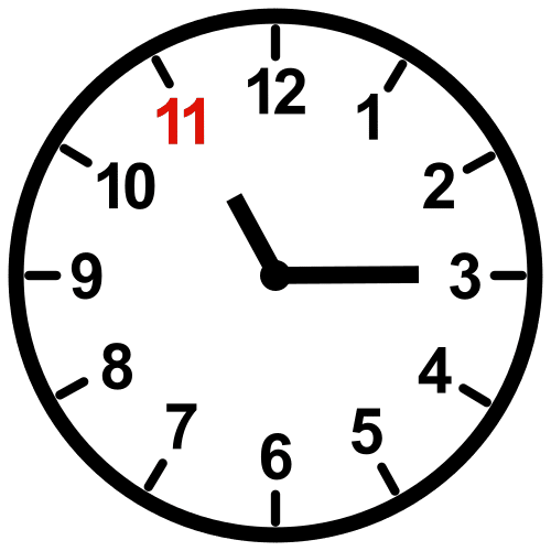 Quarter Past Eleven In ARASAAC Global Symbols Quarter Past Eleven In ARASAAC Global Symbols