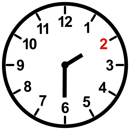 Half Past Two In ARASAAC Global Symbols