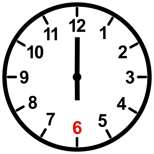 Six O clock In ARASAAC Global Symbols