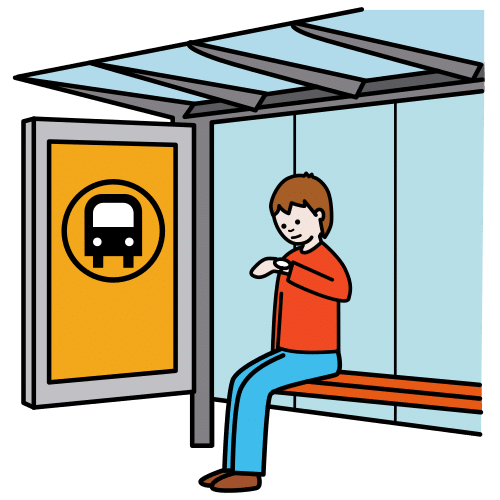 Wait At Bus Stop In ARASAAC Global Symbols Wait At Bus Stop In ARASAAC Global Symbols